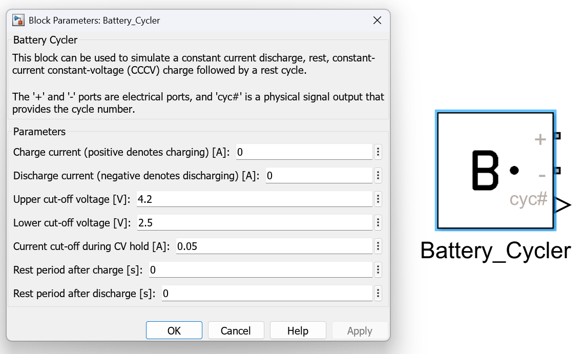 Battery Cycler Block - Documentation